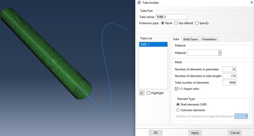 Bending Pipe Plugin for Abaqus